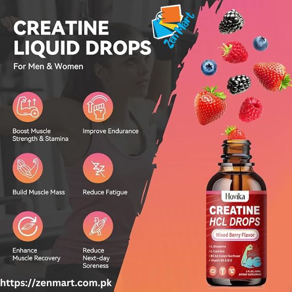 Hovika Creatine Hcl Liquid Drops in Pakistan - 03222076662 – Zen Mart